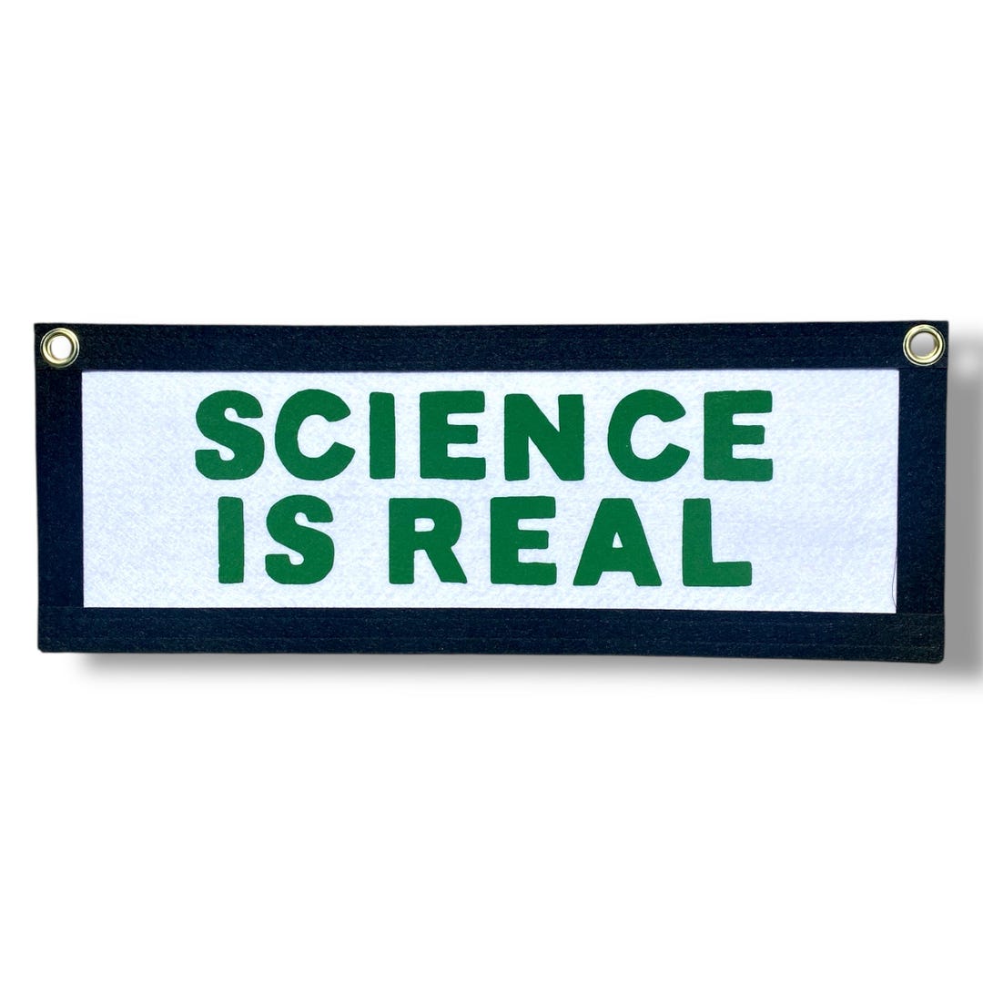 Science is Real Felt Banner – Handmade Teacher Gift – Bold Science ...