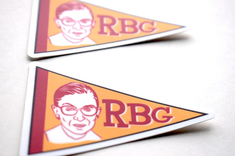 RBG 2X sticker pennant | Etsy