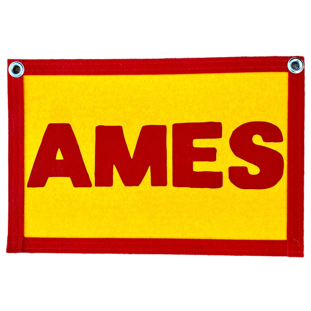 Ames Iowa Banner | Pennant | Home of Iowa State - Etsy