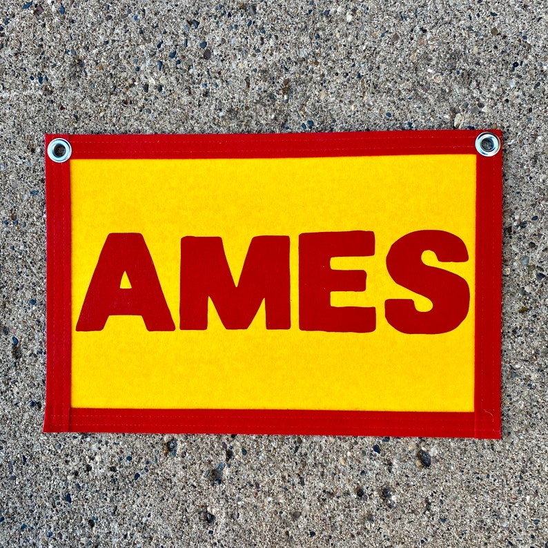 Ames Iowa Banner | Pennant | Home of Iowa State - Etsy