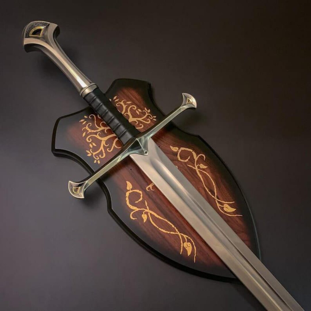 The King Aragorn Sword With Scabbard Master Sword of Replica Wall Decor ...