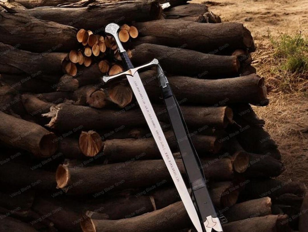 The King Aragorn Sword With Scabbard Master Sword of Replica Wall Decor ...