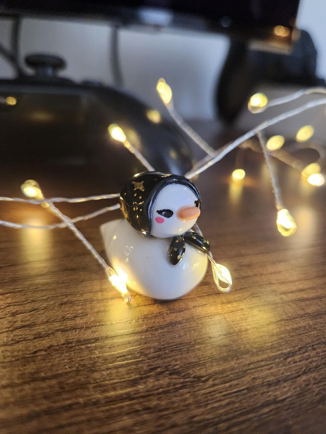 Small Magical Babushka Duck Monitor Desk Friend, Handmade With Polymer ...