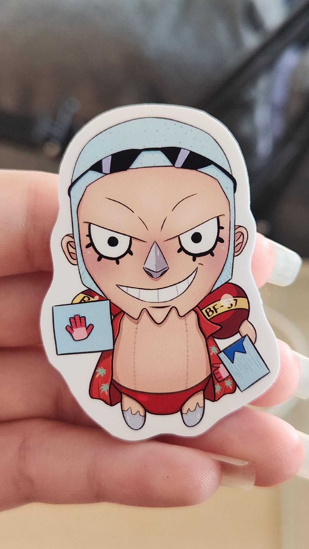 OP Franky Cutty Flam Chibi | Vinyl-glossy Sticker | Hand Cut | Post ...