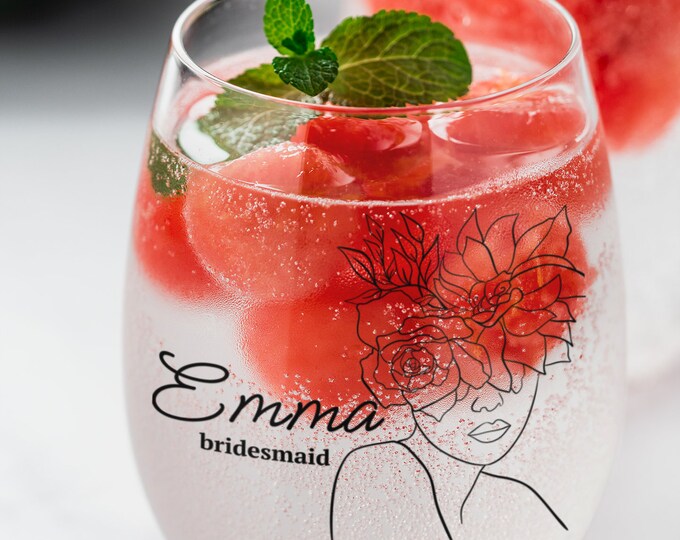 Team Bride, Wine Glasses, Bridesmaid Proposal, Stemless Wine Glasses ...