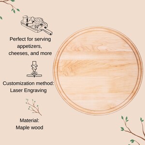Custom Round Board, Personalized Cutting Board, Round Cutting Board ...