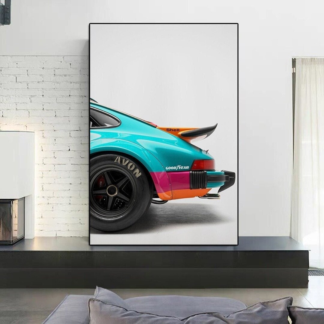 Modern Luxury Porsche 934 Racing Poster and Print Sports Car Minimalist ...