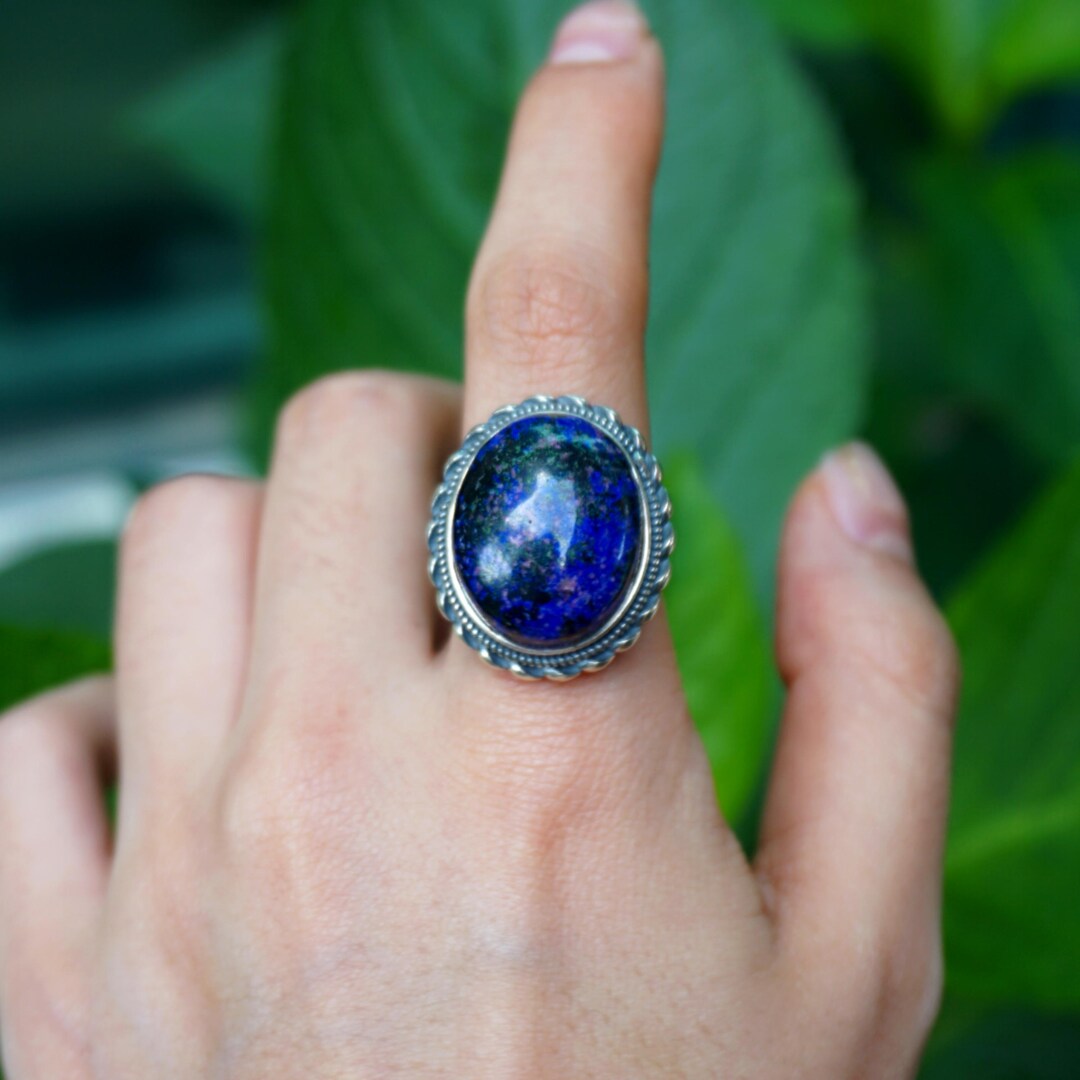 Beautiful Blue Congo Stone, Engagement Ring, Handcrafted, Unique Design ...