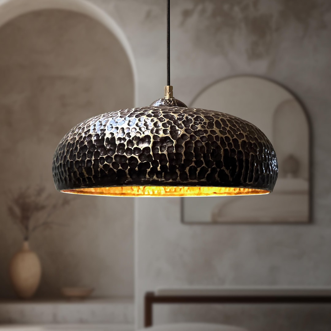 Brass Pendant Light, Black Finish Brass Pendant Light Fixture ...