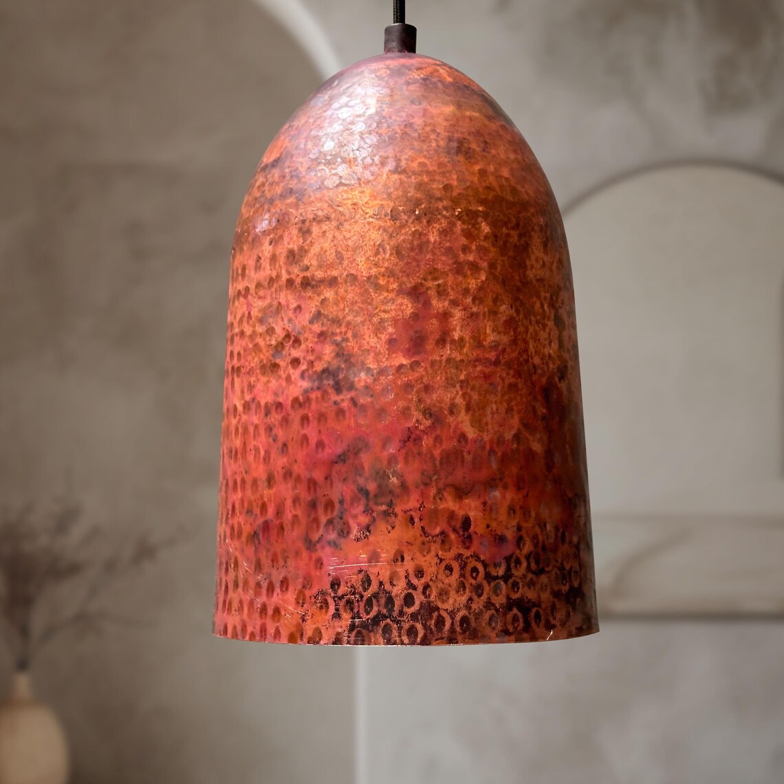 Solid Copper Farmhouse Light Fixture, Handmade Copper Ceiling Light ...