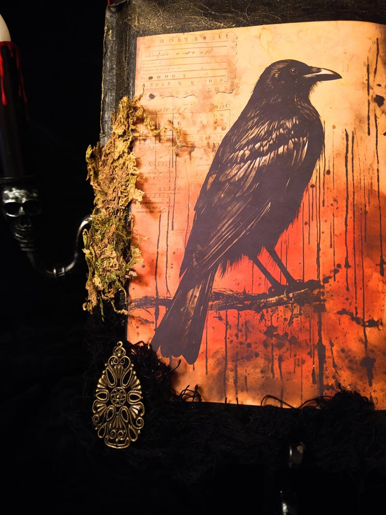 DEFLECTION Spell and RAVEN Spellbook Spooky Halloween Witch Gothic ...