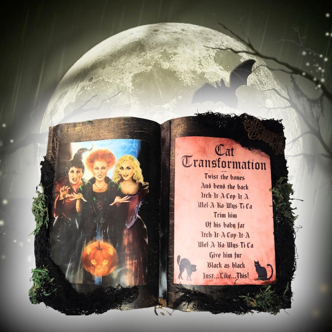 HOCUS POCUS Sanderson Sisters Colorful Halloween Cat Transformation ...