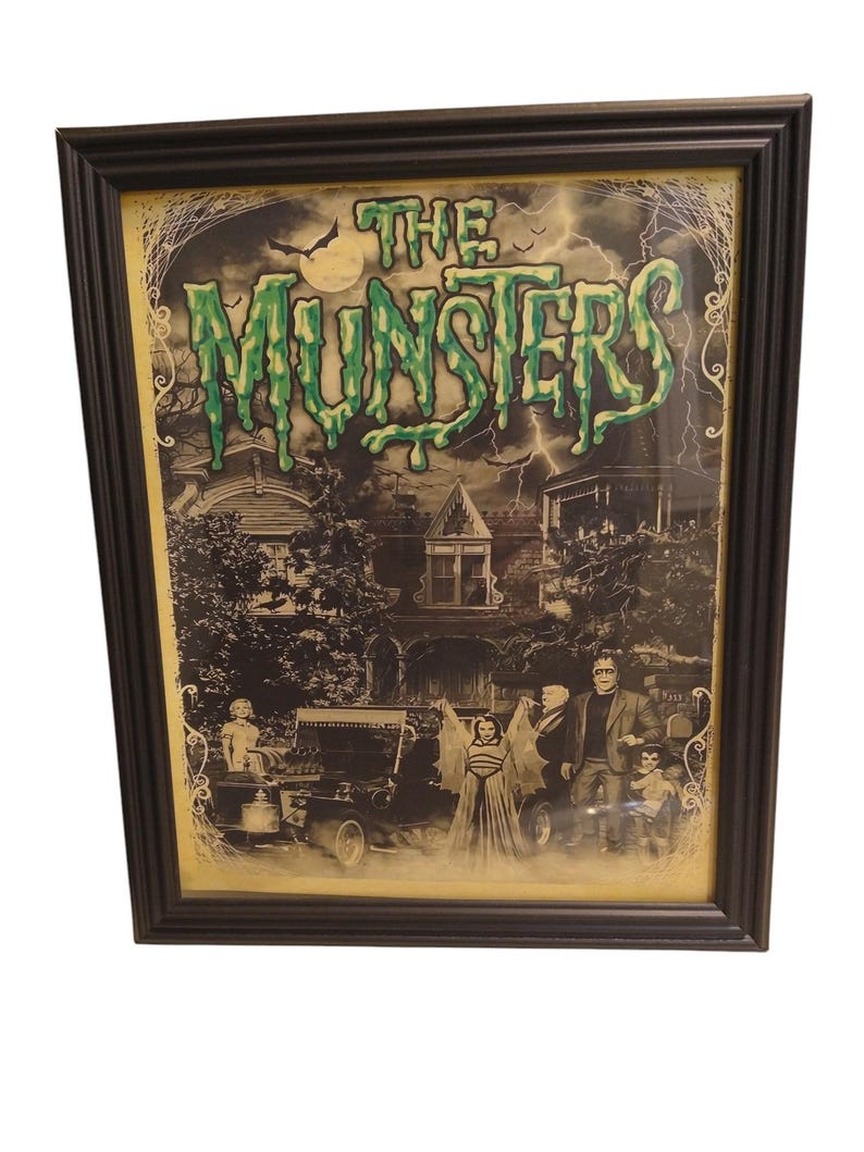 THE MUNSTERS TV Show Poster Print Halloween Decor 8x10 With Black Frame ...