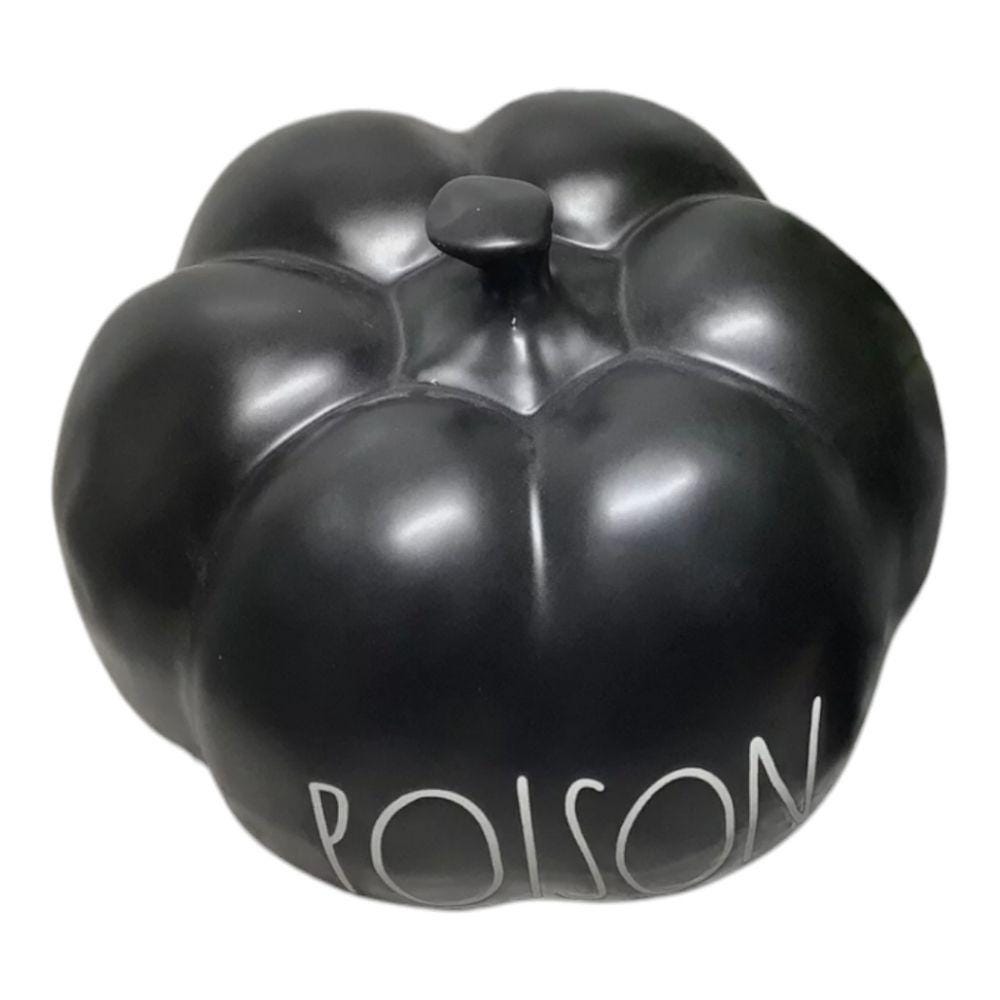 Rae Dunn Large POISON Matte Black Pumpkin Halloween Decor - Etsy