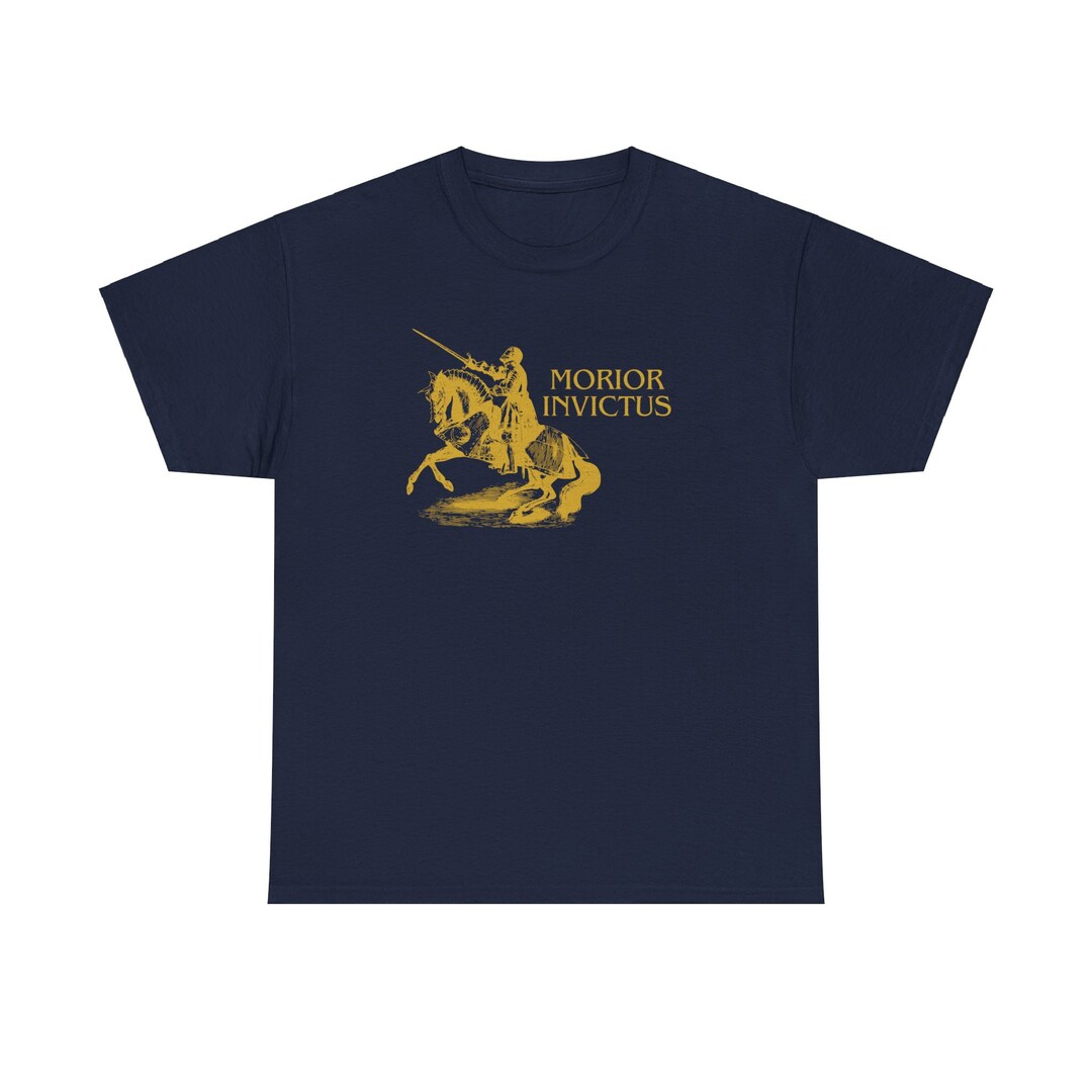 Morior Invictus T-shirt Death Before Defeat T-shirt Latin Proverb T ...