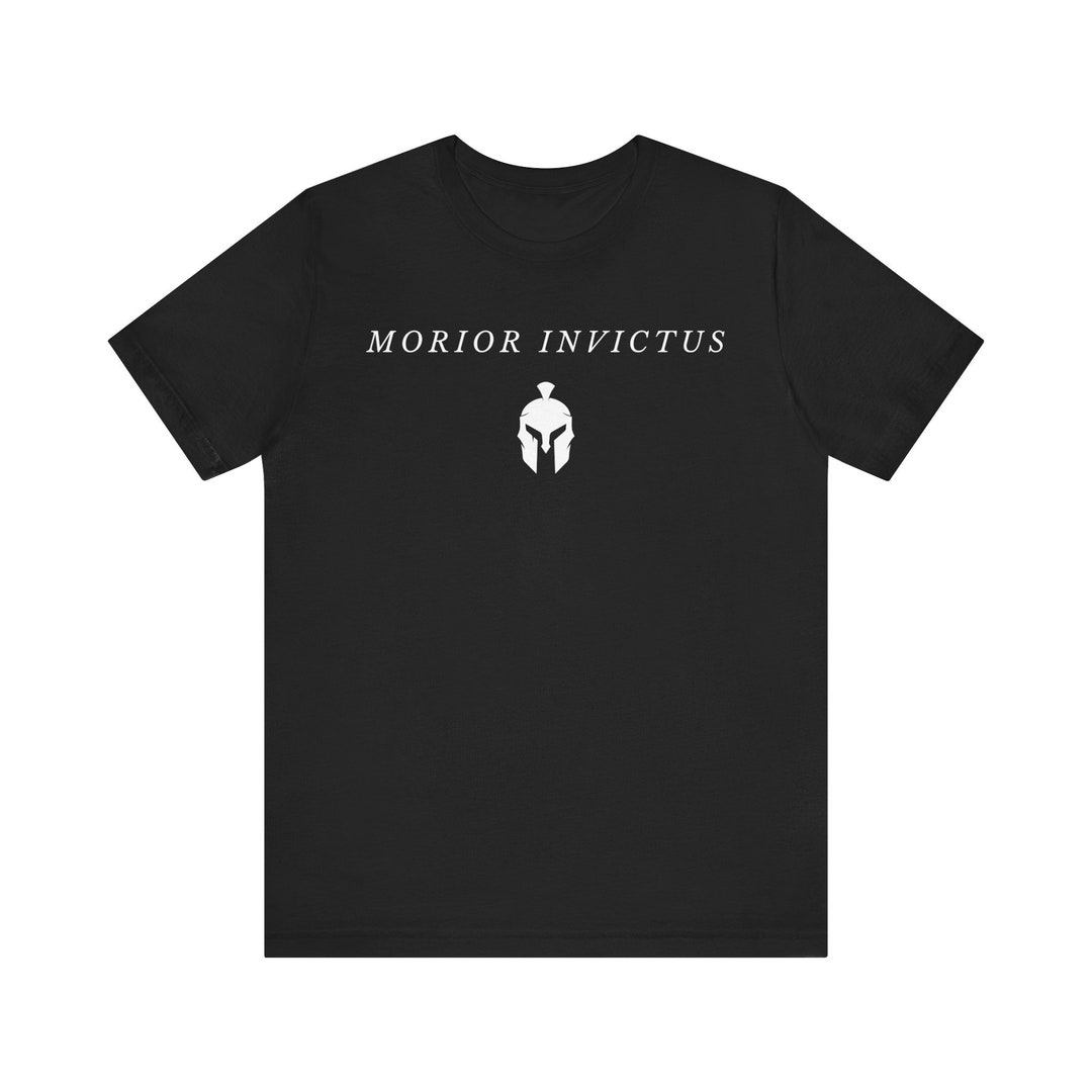 Morior Invictus T-shirt Gym Death Before Defeat T-shirt for Workout T ...