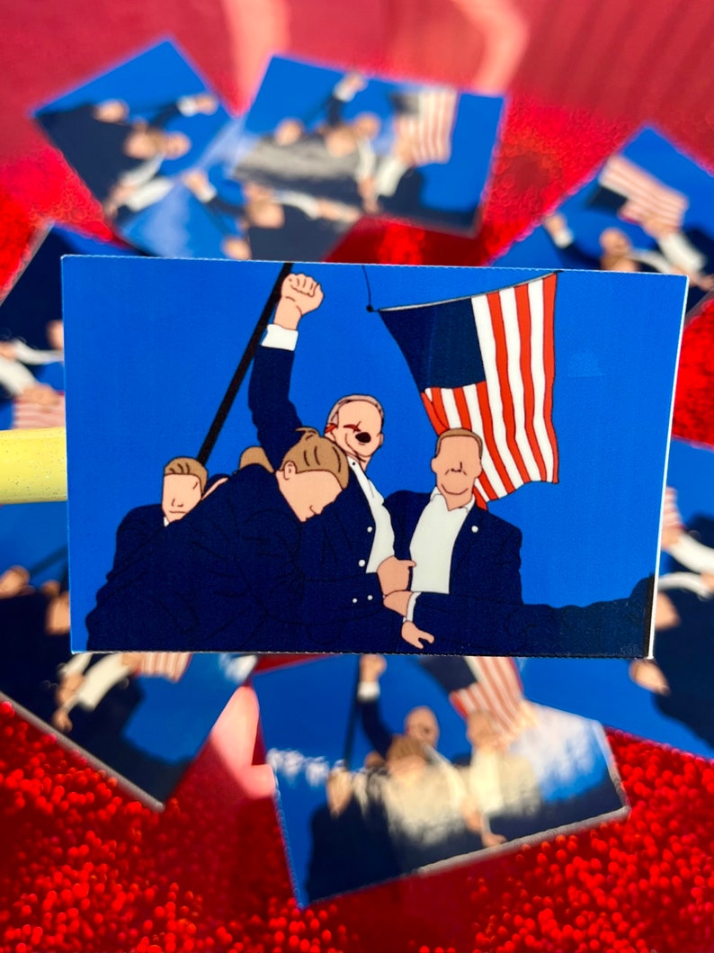 Fight Donald Fight Sticker, Trump Sticker, Trump 2024 Sticker ...