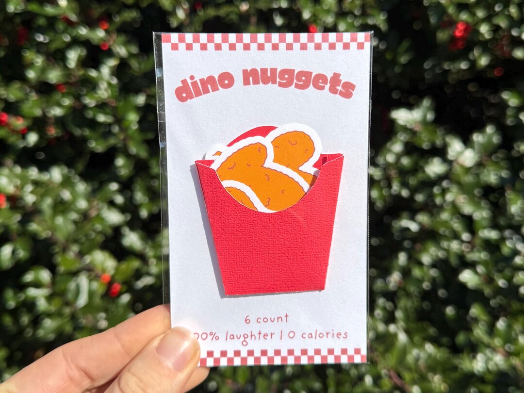 Dino Nugget Sticker Pack | 6 Cute Dinosaur Stickers T-rex, Stegosaurus ...