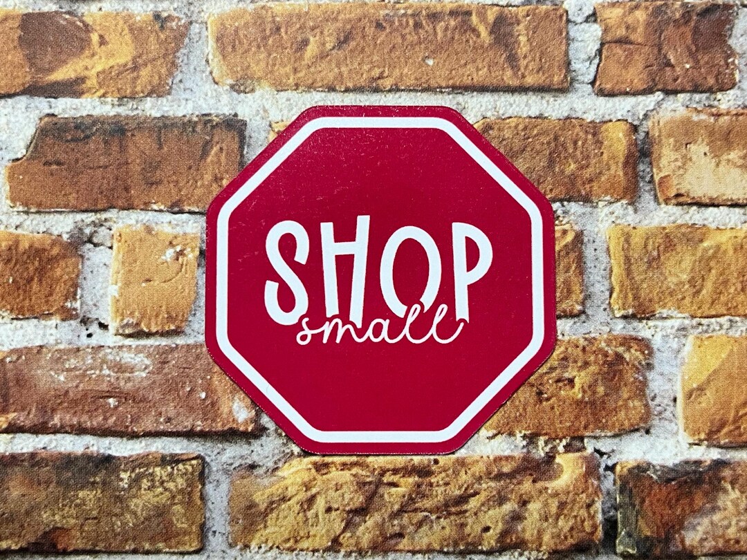 Cute Red-pink Shop Small Stop Sign Sticker - Etsy