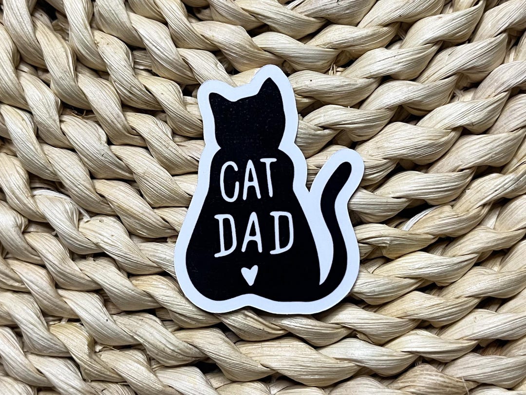 Cat Dad Sticker, Bumper Sticker, Car Decal, Window Sticker, Cute Cat ...