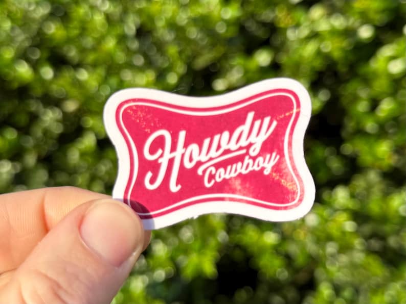 Howdy Cowboy Sticker – Funny Western Beer-inspired Decal, Retro Country ...