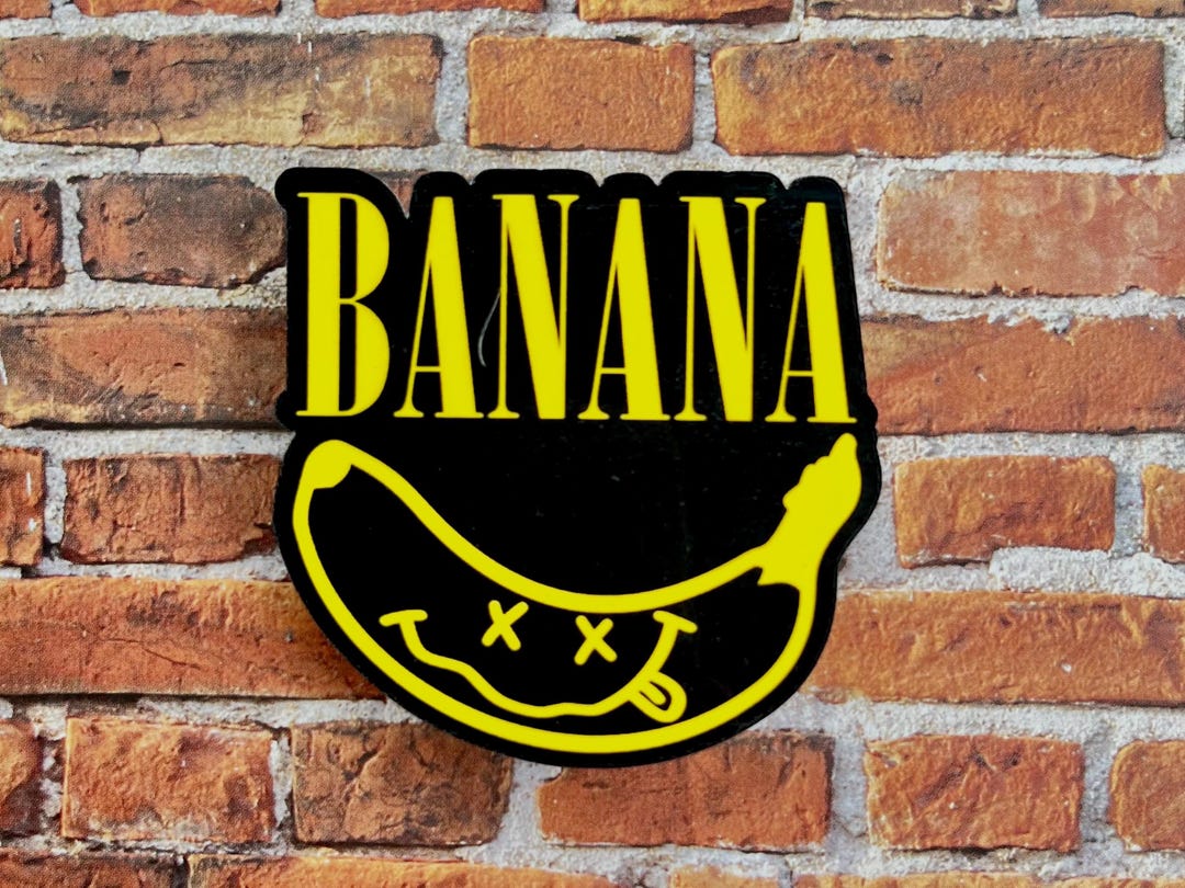 Funny Banana Sticker, Band Look a Like Sticker, Punny Famous Band ...