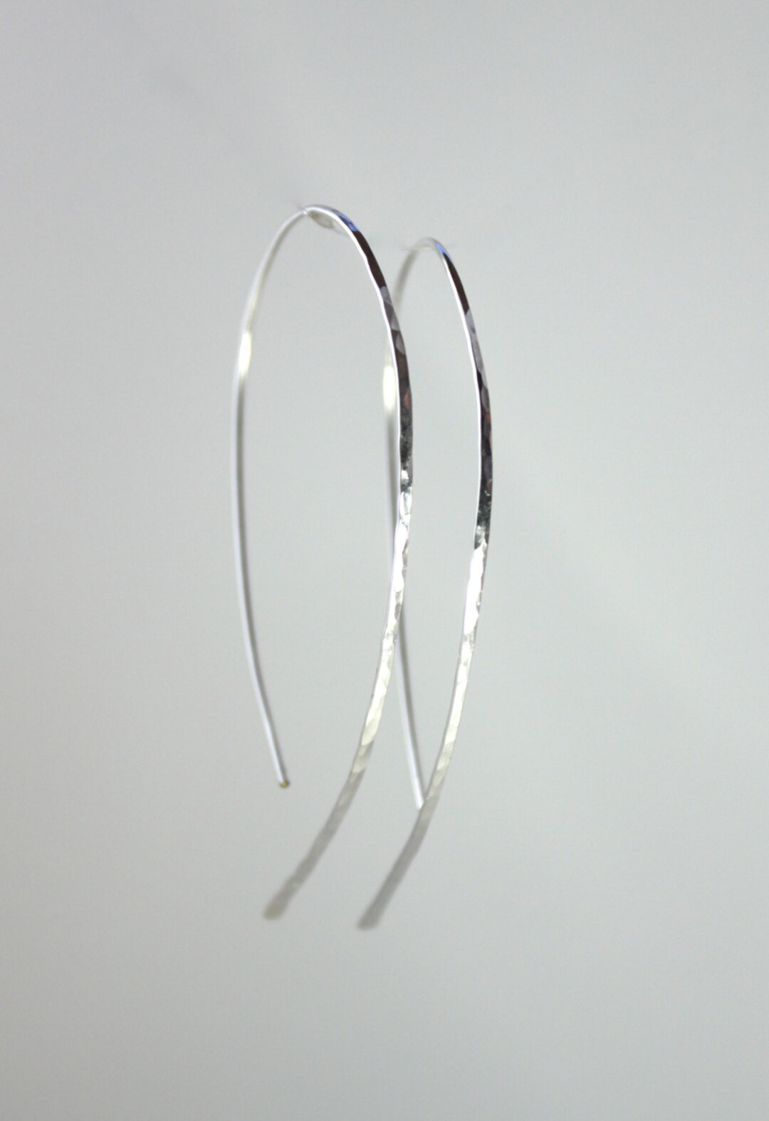 Silver Open Hoop Earrings, Silver Hoop Earrings - Etsy