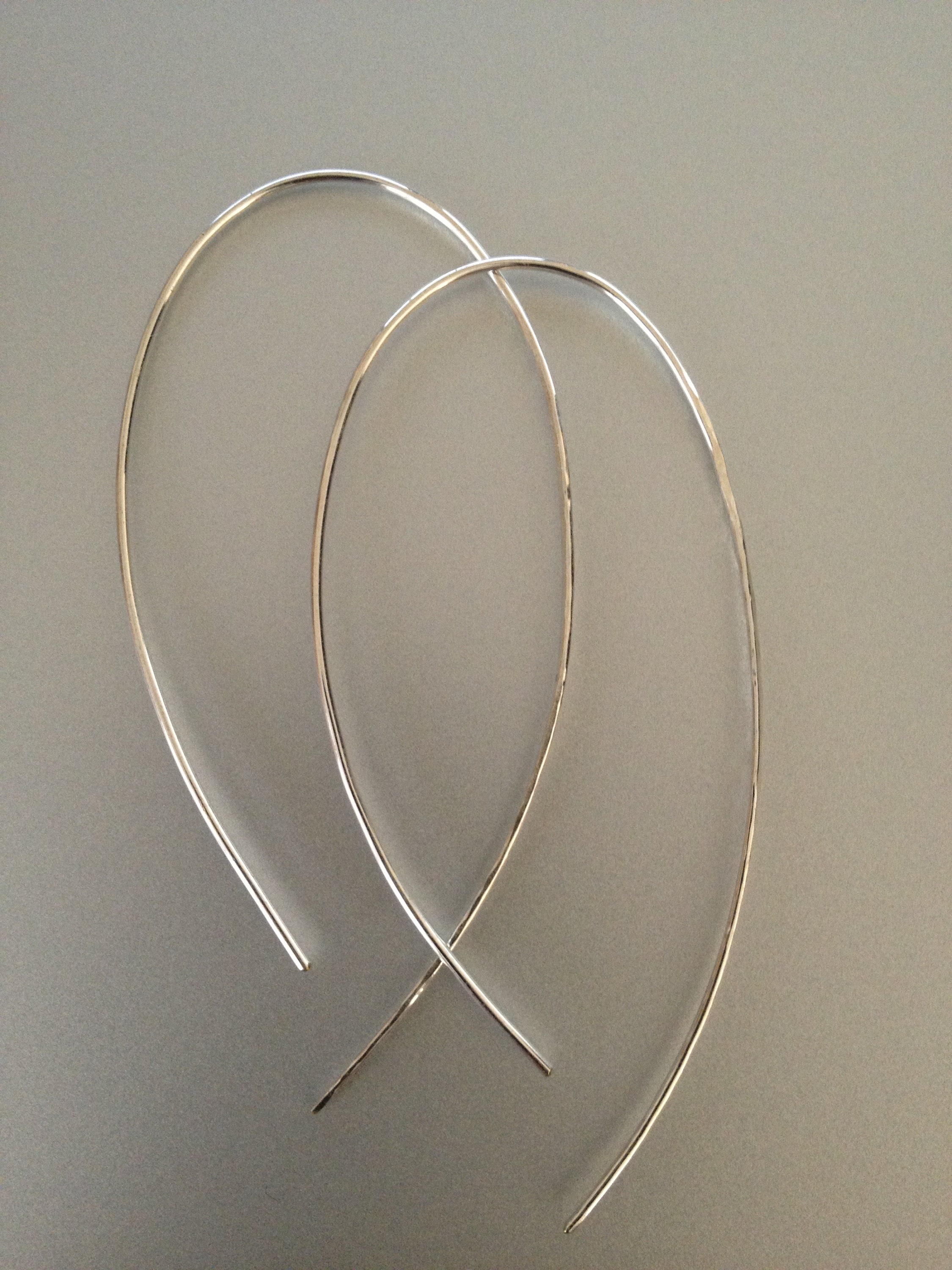 Silver Open Hoop Earrings, Silver Hoop Earrings - Etsy