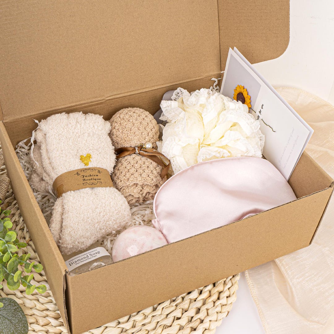 Personalized Gift Box Set, Custom Name Bridesmaid Care Gift Box, Hygge ...