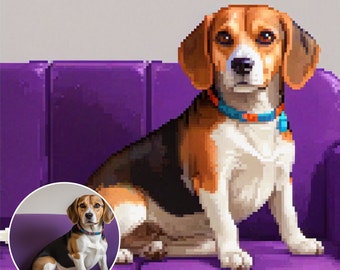 Custom Pixel Art Pet Portrait - Etsy