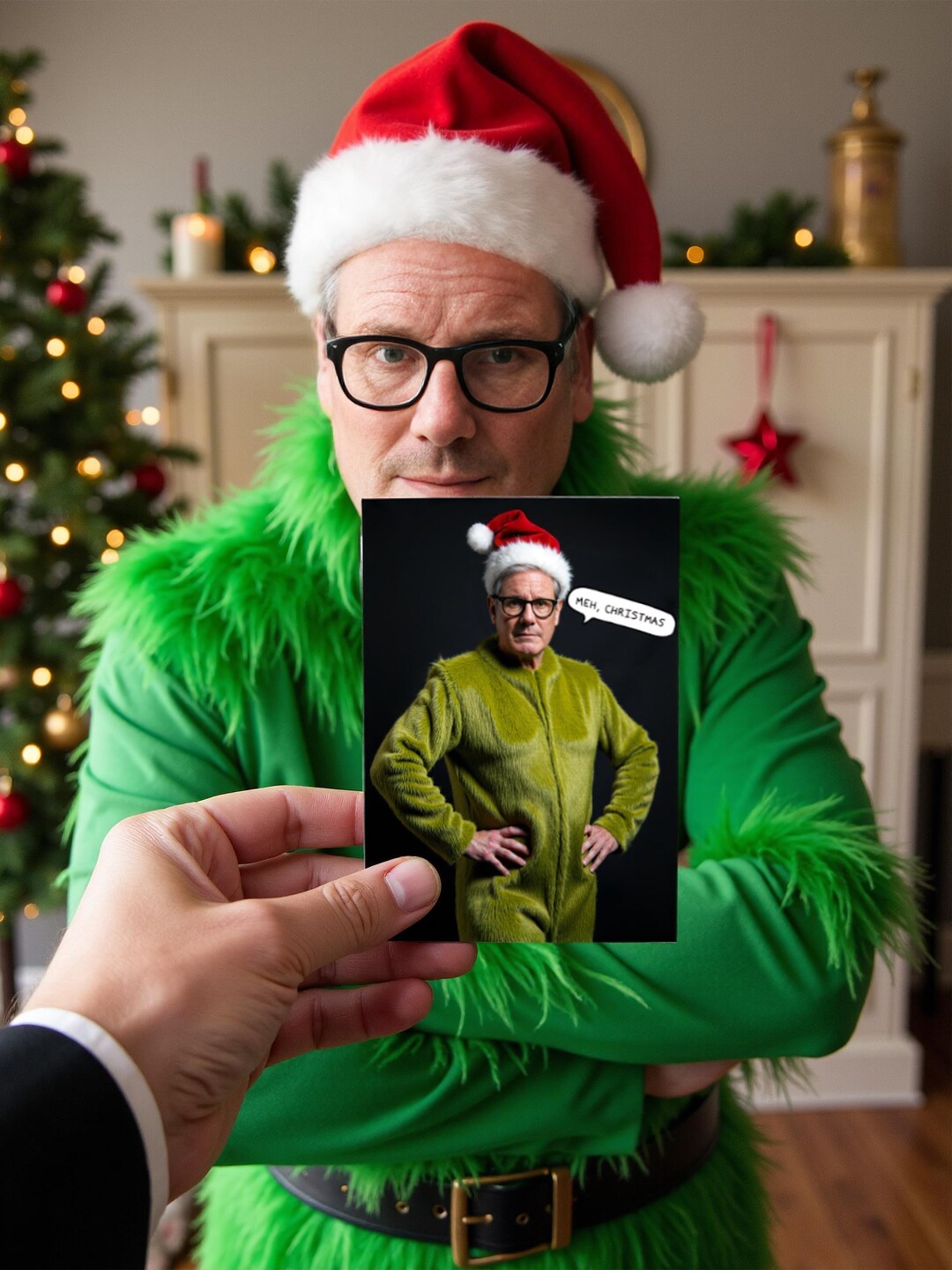 Funny Christmas Card // Keir Starmer // Grinch // UK Politics // XMAS ...