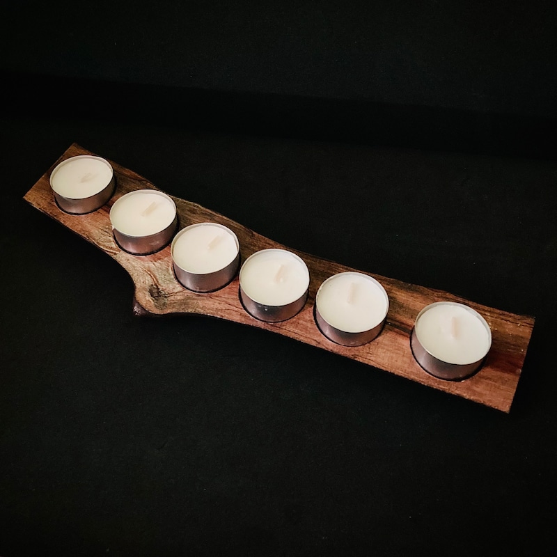 Log Candle Holder - Etsy