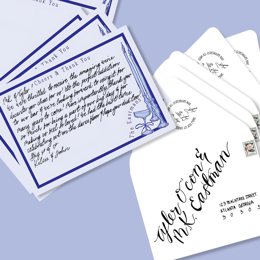 Handwritten Thank You Notes, Personalized Stationery | Custom Cards for ...
