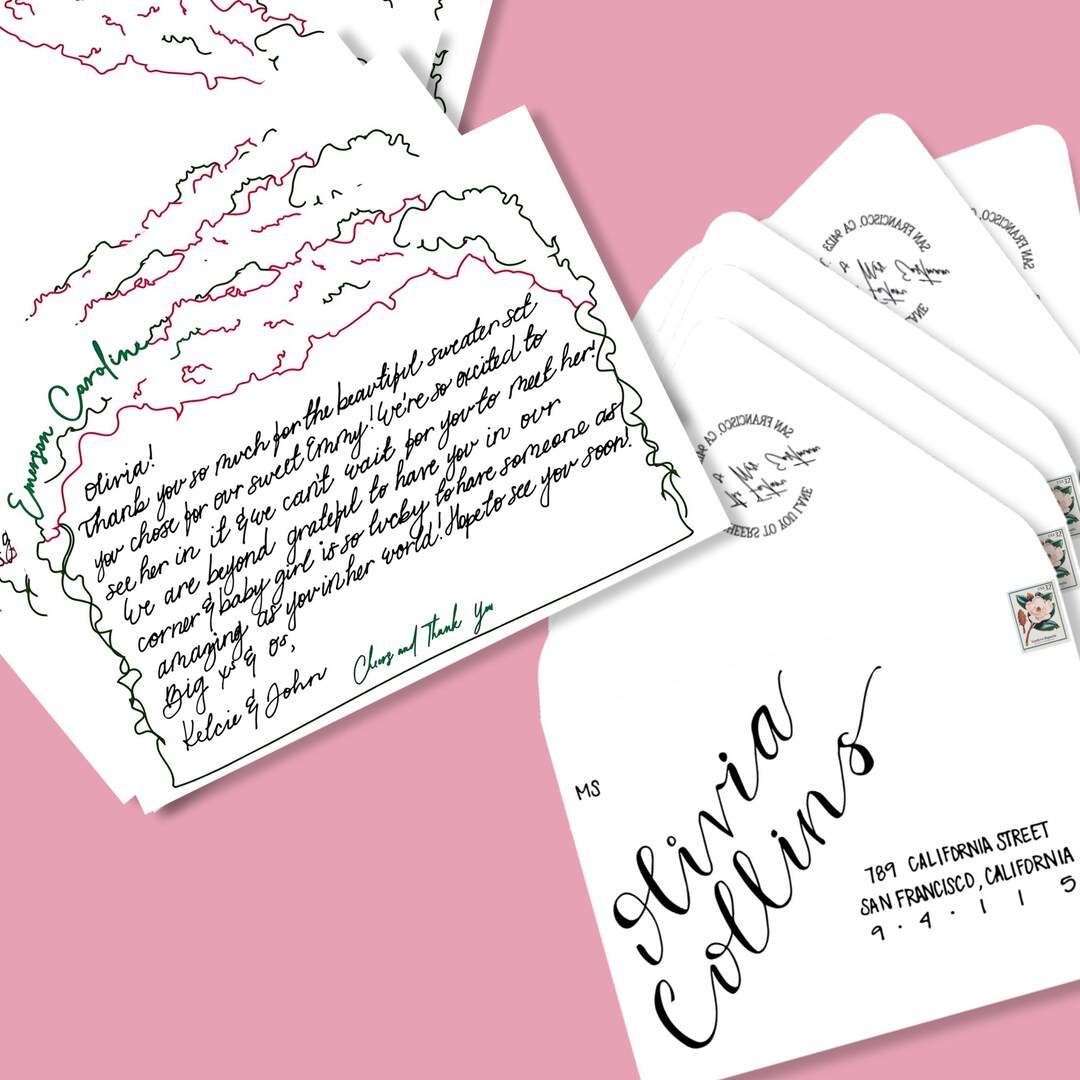 Handwritten Thank You Notes, Personalized Stationery | Custom Cards for ...