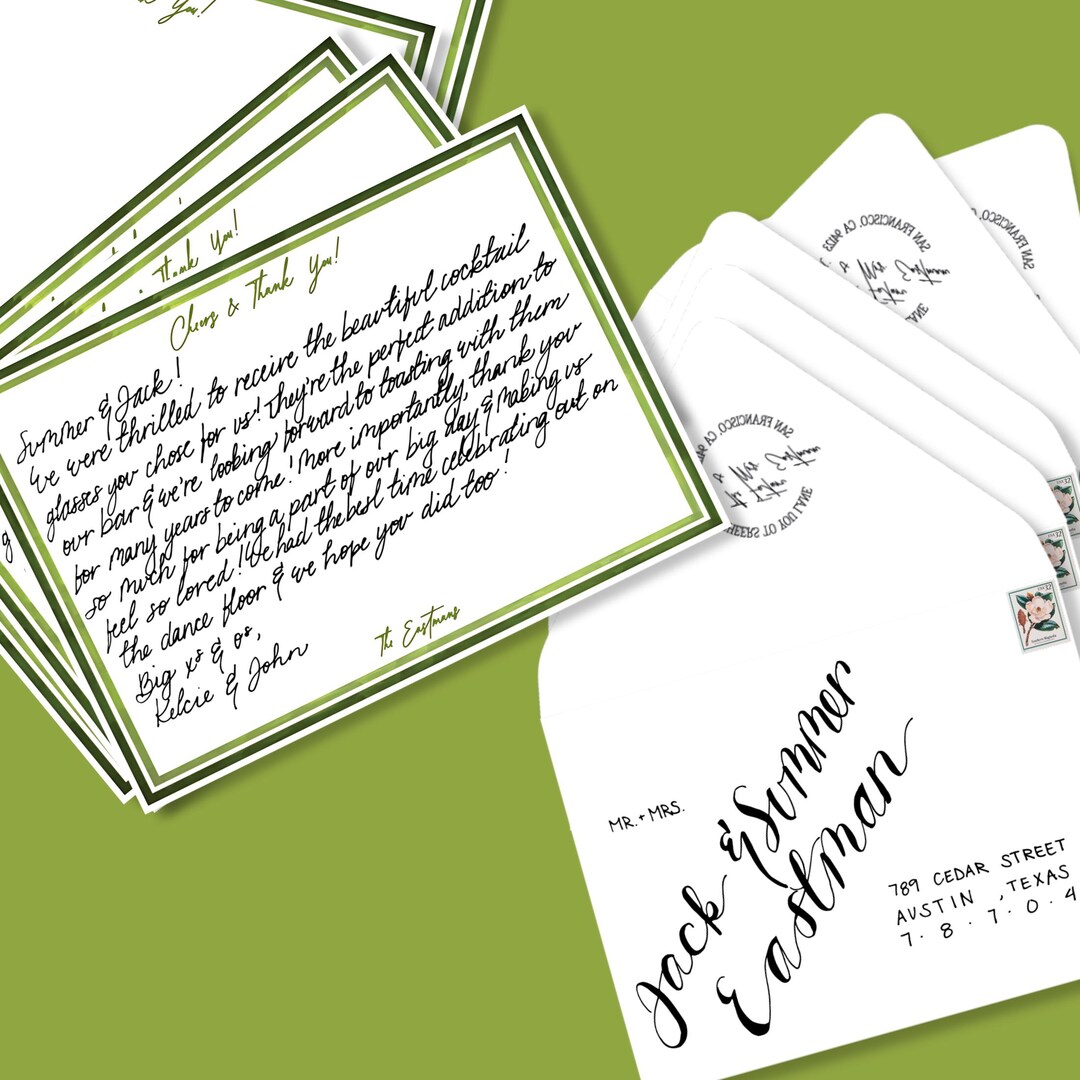 Handwritten Thank You Notes, Personalized Stationery | Custom Cards for ...