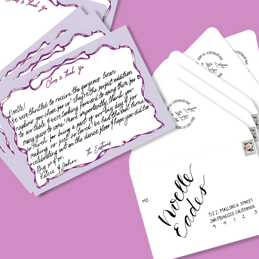 Handwritten Thank You Notes, Personalized Stationery | Custom Cards for ...