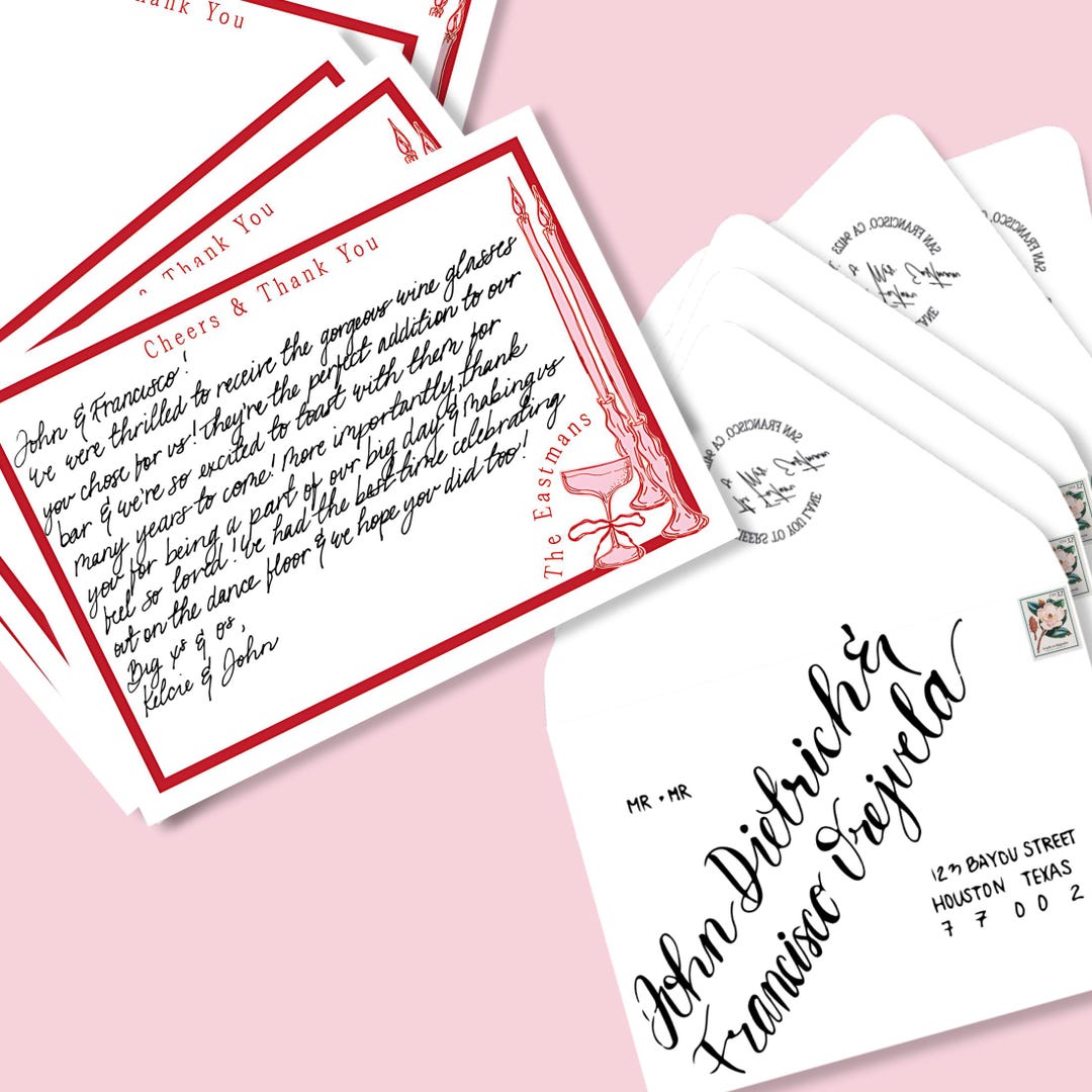 Handwritten Thank You Notes, Personalized Stationery | Custom Cards for ...