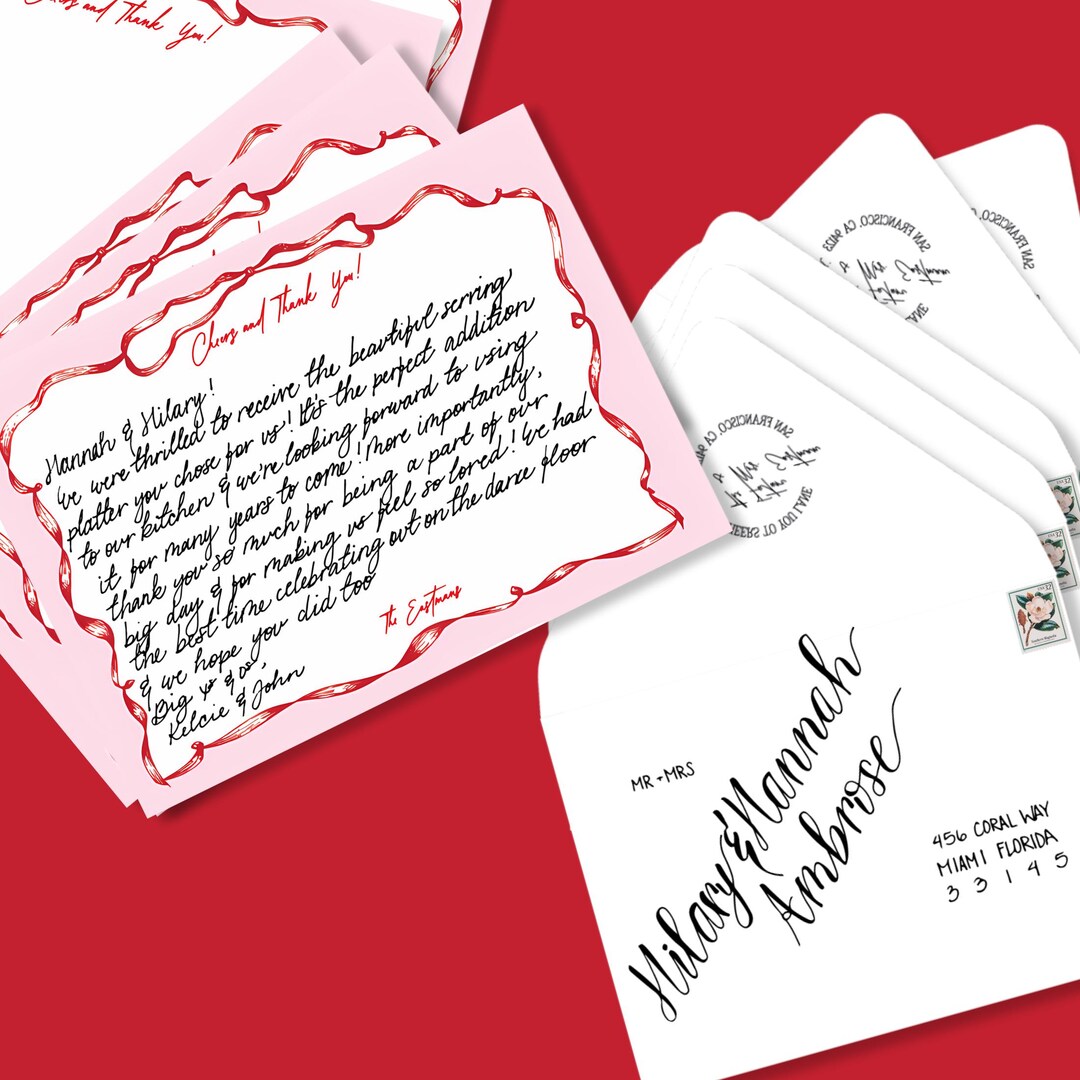 Handwritten Thank You Notes, Personalized Stationery | Custom Cards for ...