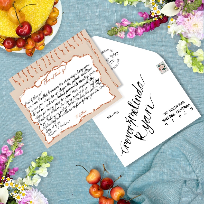 Handwritten Thank You Notes, Personalized Stationery Custom Cards for ...