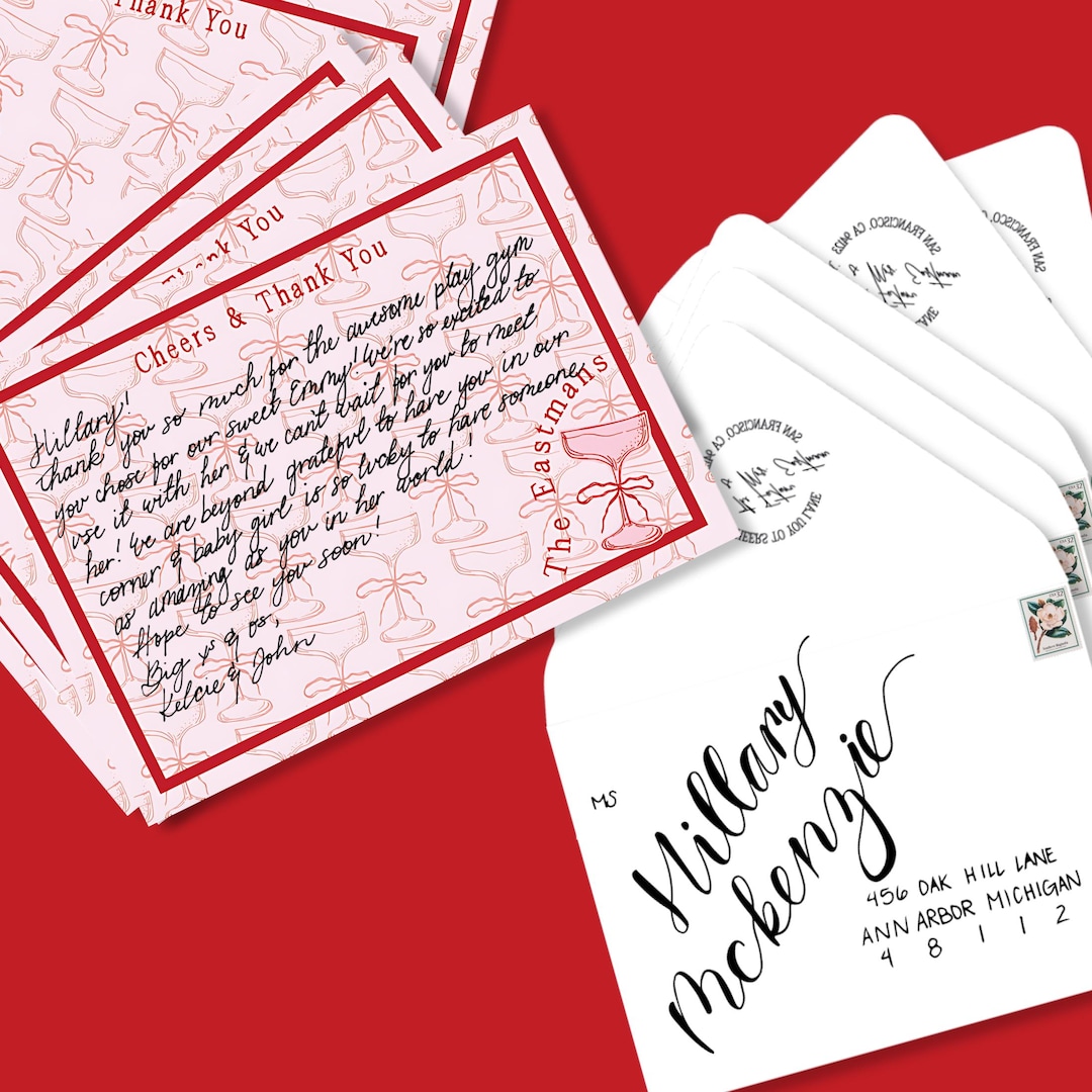 Handwritten Thank You Notes, Personalized Stationery | Custom Cards for ...