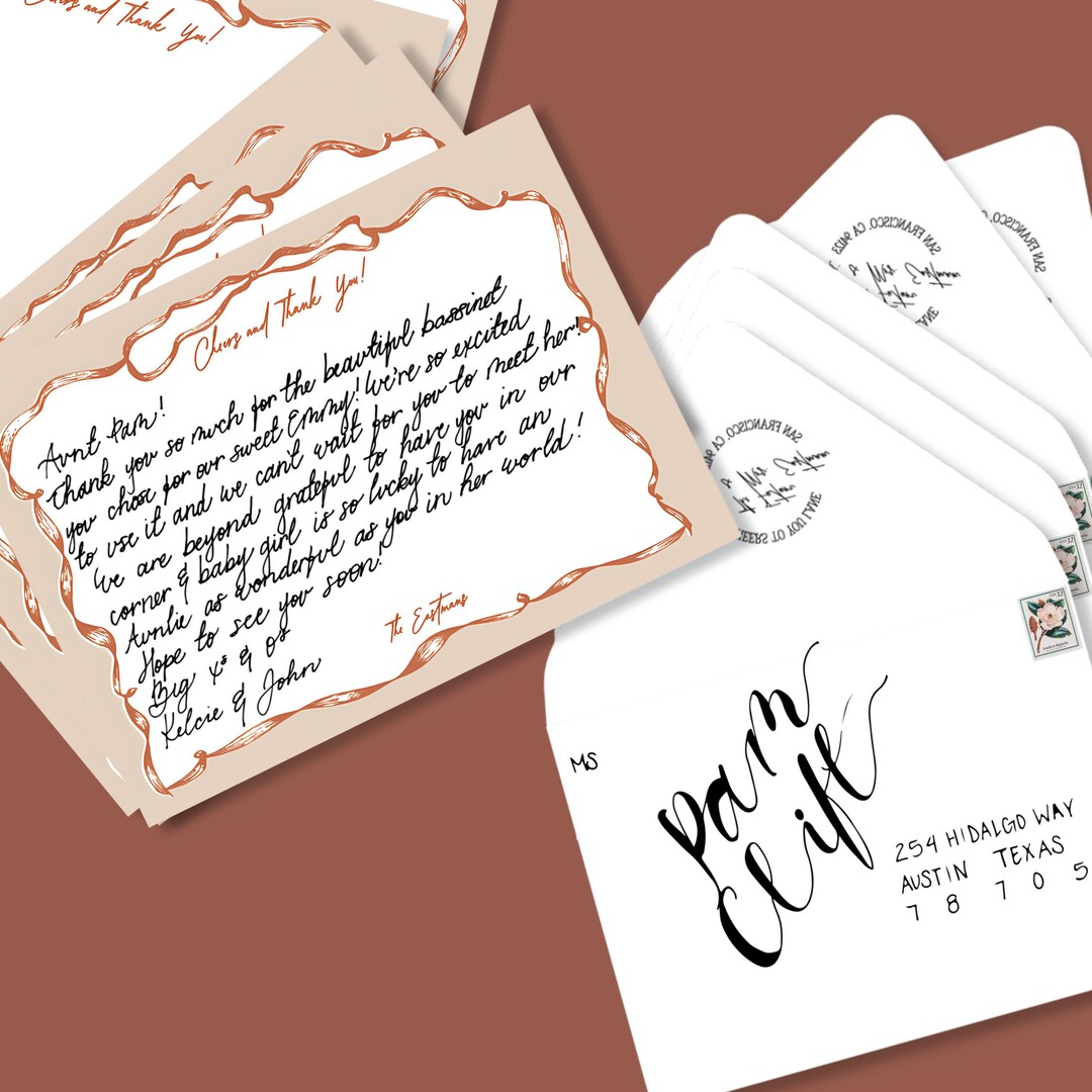 Handwritten Thank You Notes, Personalized Stationery | Custom Cards for ...