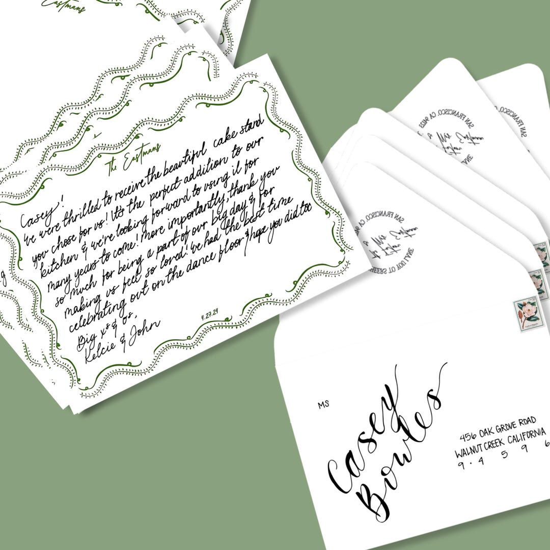 Handwritten Thank You Notes, Personalized Stationery | Custom Cards for ...