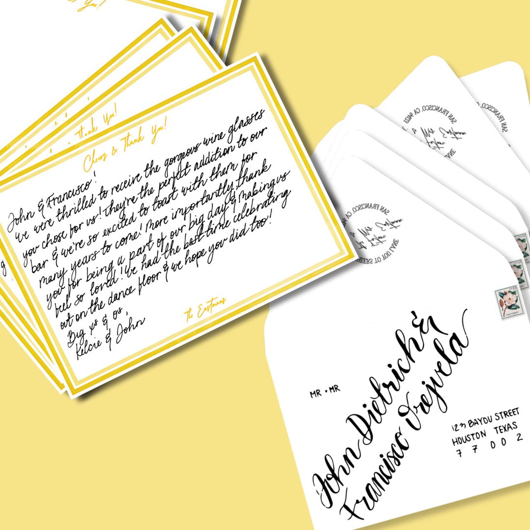 Handwritten Thank You Notes, Personalized Stationery | Custom Cards for ...