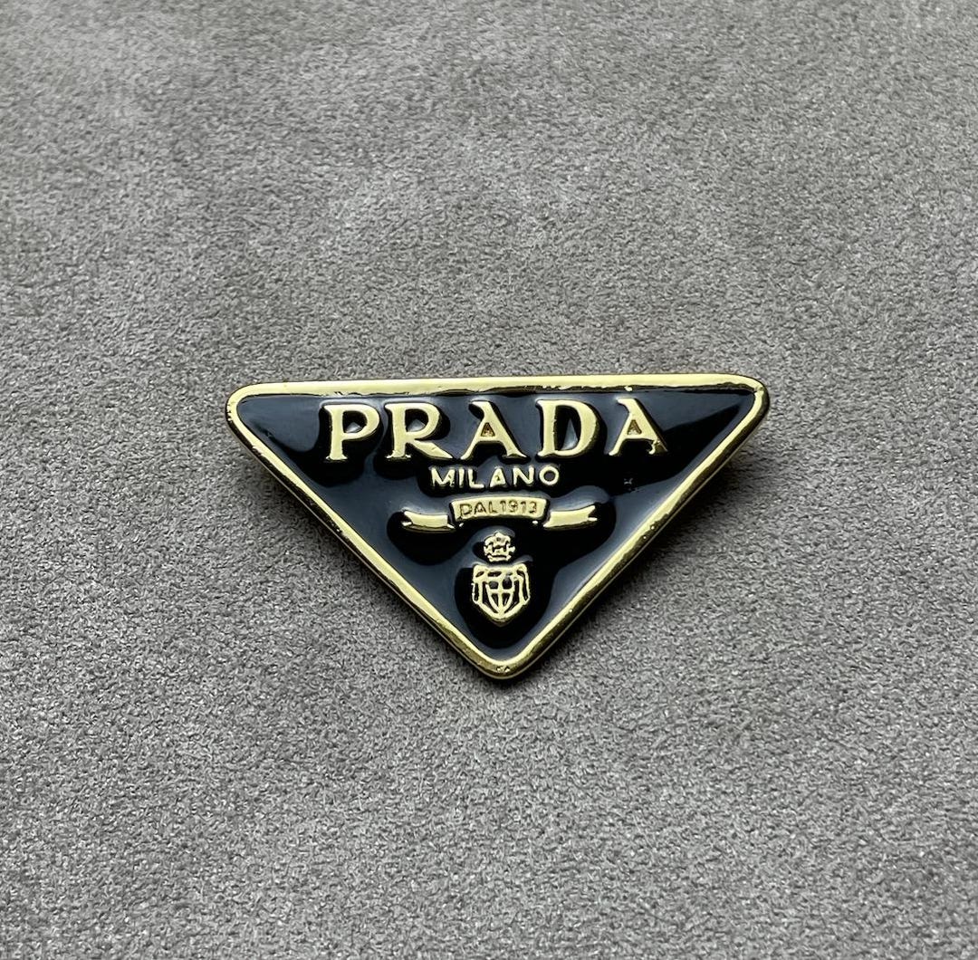 Authentic Prada Gold Tone Vintage Brooch Christmas Gift Mom Gift Retro ...