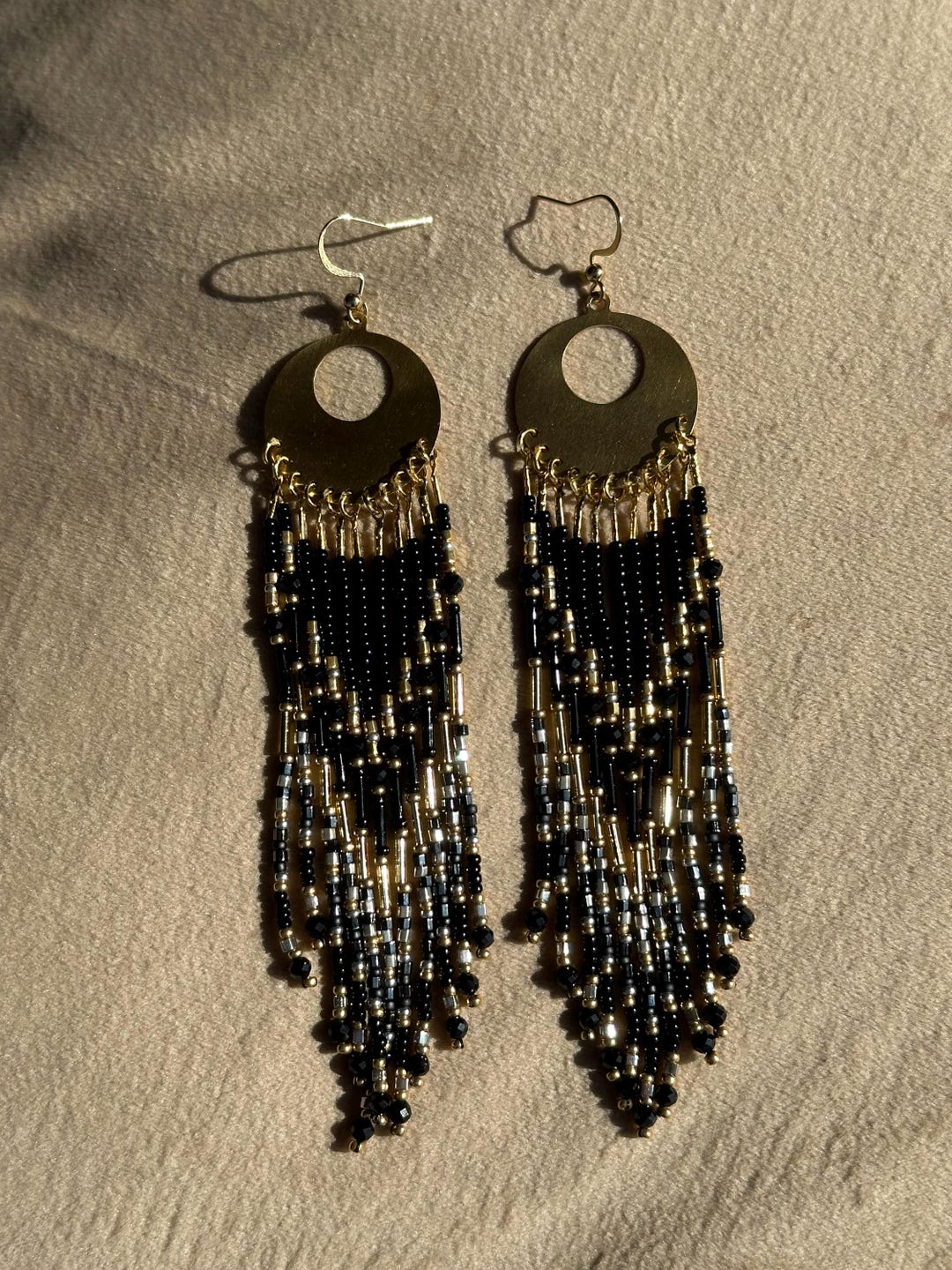 Unique Exclusive Self-designed and Handmade Earrings With a Brass ...
