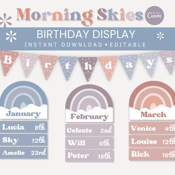 Days of the Week Printable Educational Poster Months of the Year ...