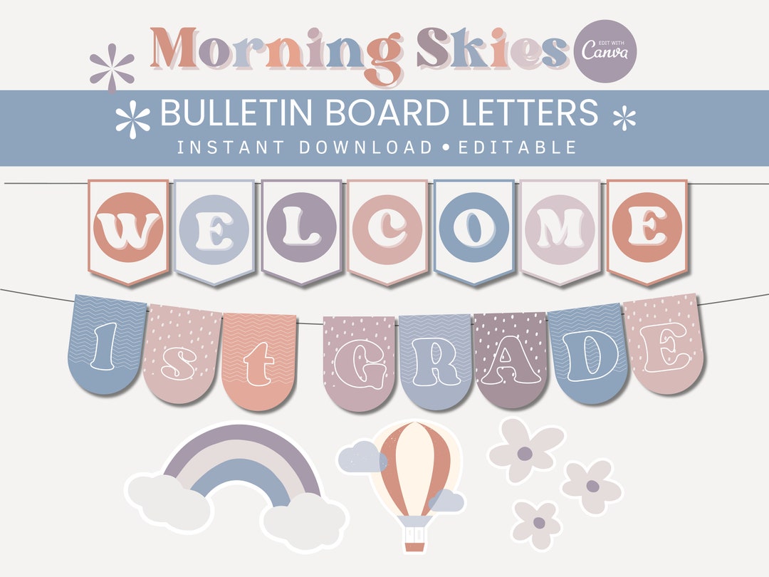 Bulletin Board Letters for Classroom Decor for Teachers Cute Templates ...