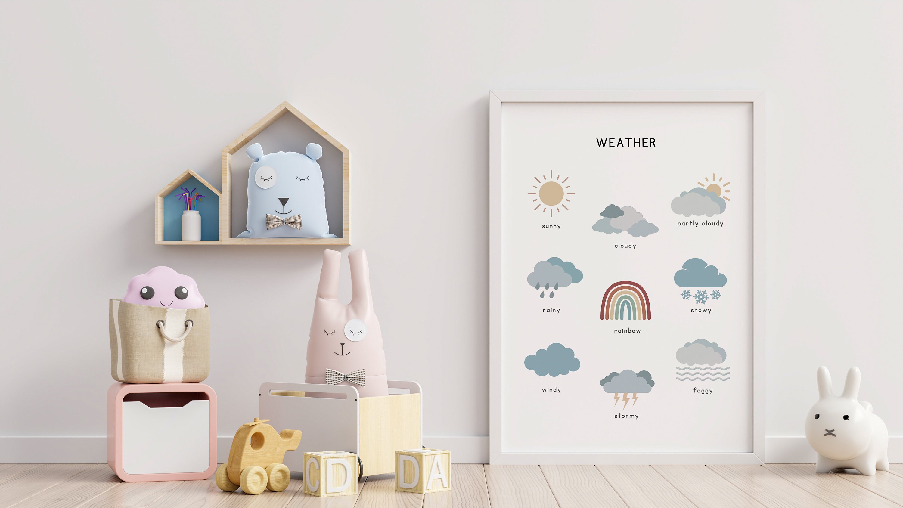Weather Chart Preschool Printables Wall Poster Educational Poster ...