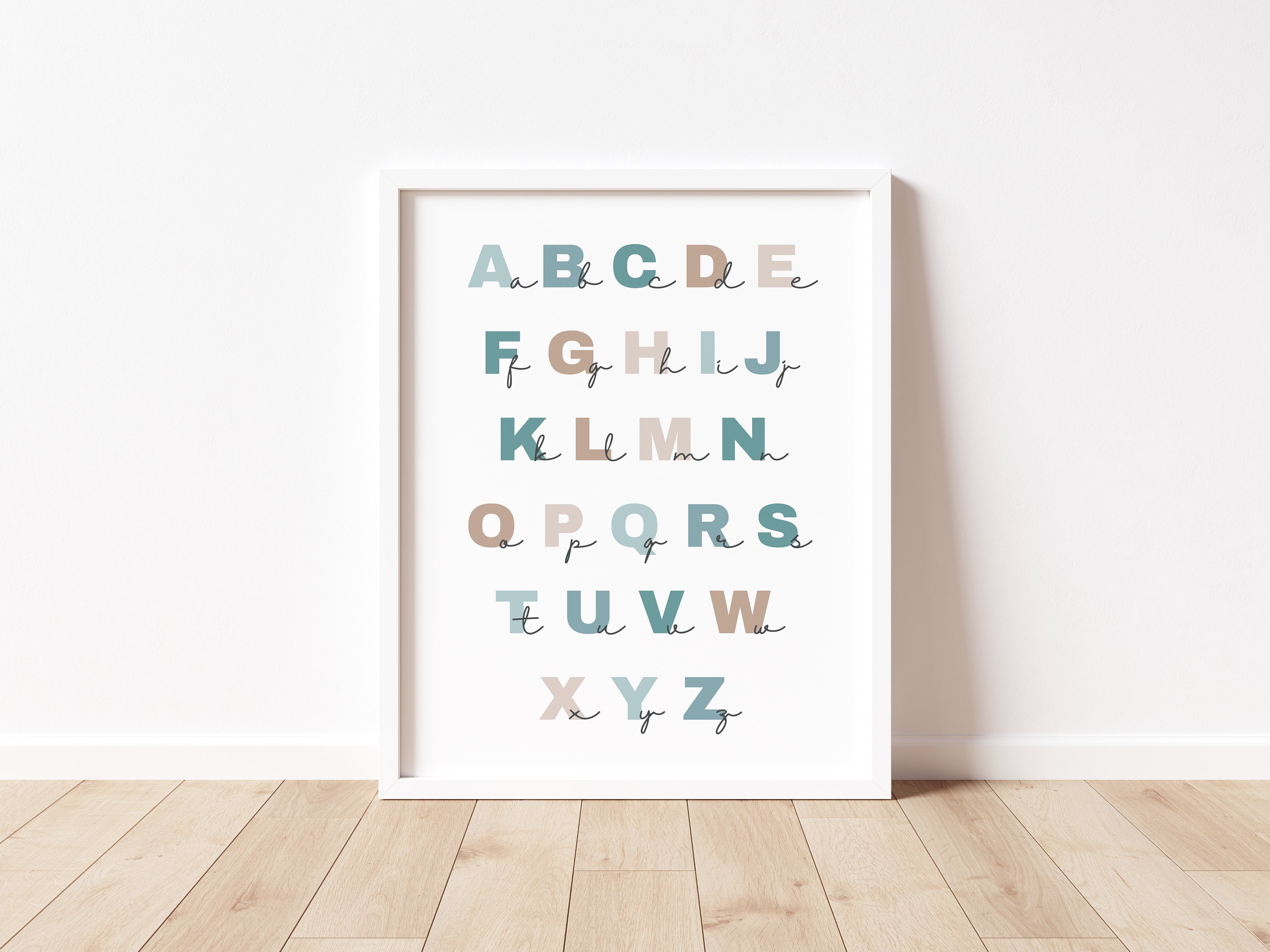 Alphabet Poster Printable Alphabet Chart Print Educational Wall Art ...
