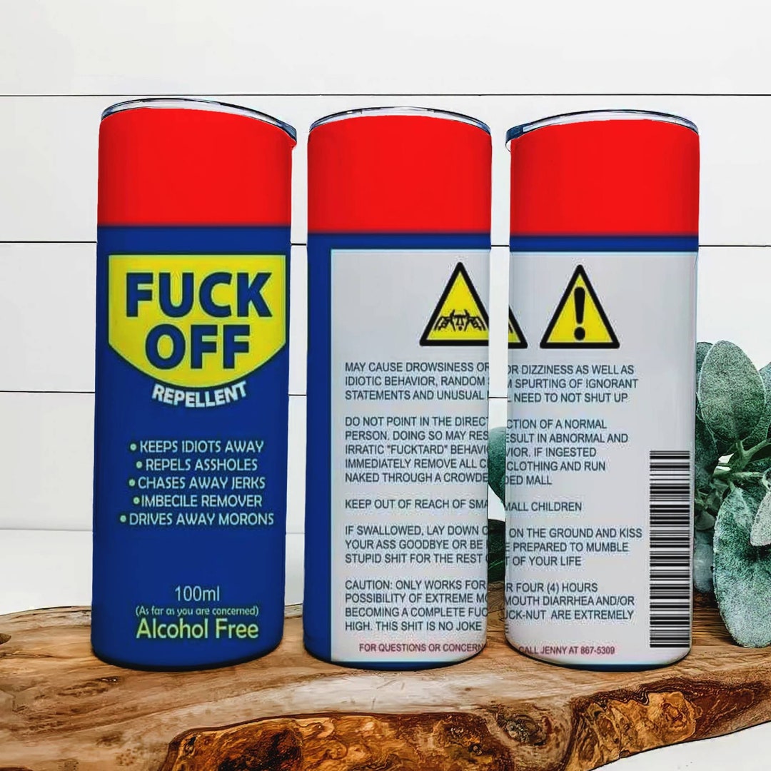 F off Spray Adult Inappropriate 20oz or 30oz Skinny Tumbler (glow in ...